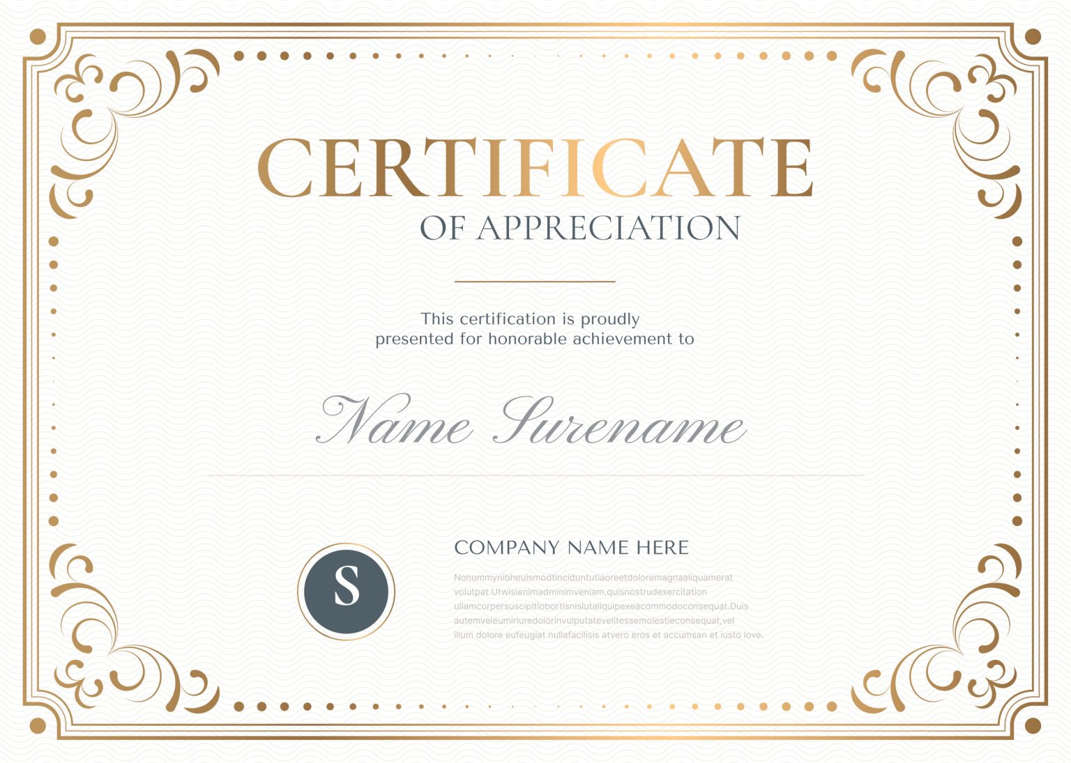 Certificate Of Appreciation Examples (+23 Free & Editable)