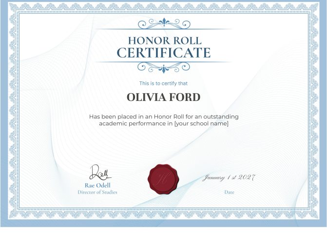 What Is Honor Roll Certificate? +7 Free Editable Templates | Sertifier