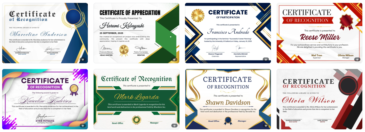 10 Ready-to-Use Certificate Templates You Can Easily Edit In Canva ...